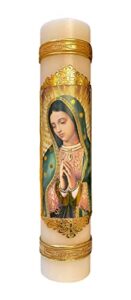 our lady of guadalupe bust candle cirio de la virgen de guadalupe rezo oración