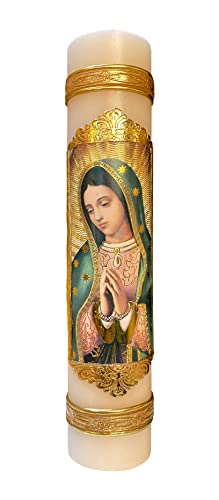 Our Lady of Guadalupe Bust Candle Cirio de la Virgen de Guadalupe Rezo Oración