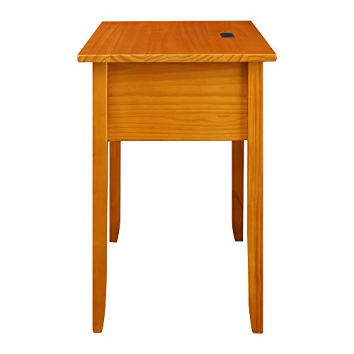 Casual Home Lucia USB Port-Honey Oak Nightstand