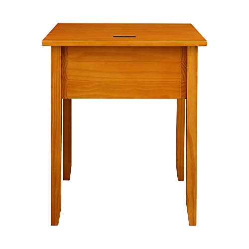 Casual Home Lucia USB Port-Honey Oak Nightstand