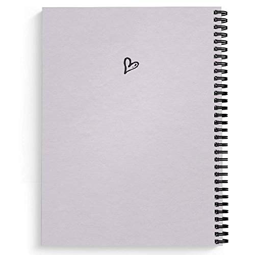 Softcover Girl With A Dream 8.5" x 11" Motivational Spiral Notebook/Journal, 120 Wide Ruled Pages, Durable Gloss Laminated Cover, Black Wire-o Spiral. Made in the USA