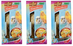 a&e cage co. 9 pack of smackers parakeet treat sticks, 7.25 inches each, assorted flavors