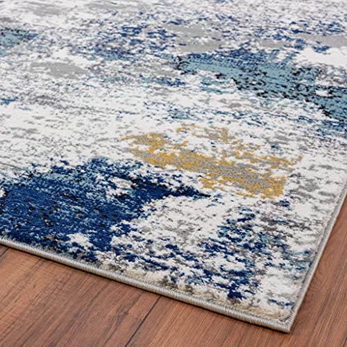 LUXE WEAVERS Victoria Multi 2x7 Abstract Area Rug, Modern Watercolor, Stain Resistant Indoor Rugs