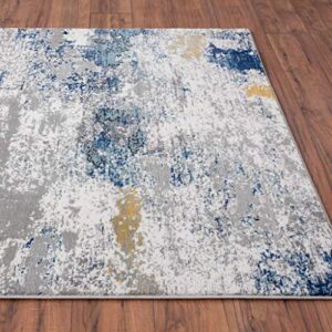 LUXE WEAVERS Victoria Multi 2x7 Abstract Area Rug, Modern Watercolor, Stain Resistant Indoor Rugs