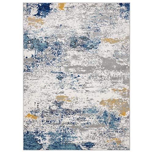 LUXE WEAVERS Victoria Multi 2x7 Abstract Area Rug, Modern Watercolor, Stain Resistant Indoor Rugs