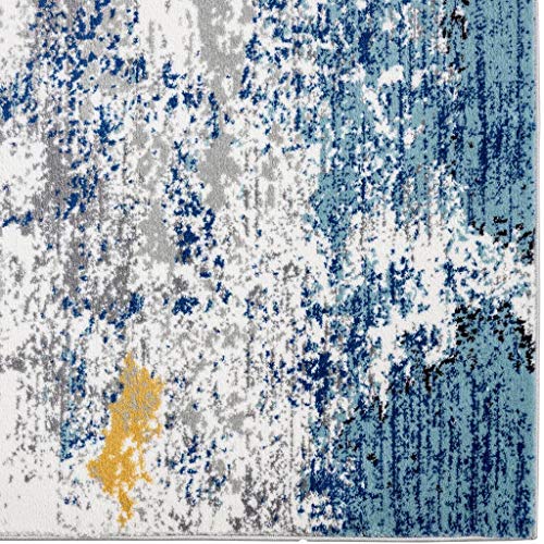 LUXE WEAVERS Victoria Multi 2x7 Abstract Area Rug, Modern Watercolor, Stain Resistant Indoor Rugs