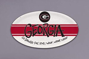 magnolia lane georgia bulldogs heavyweight melamine oval platter