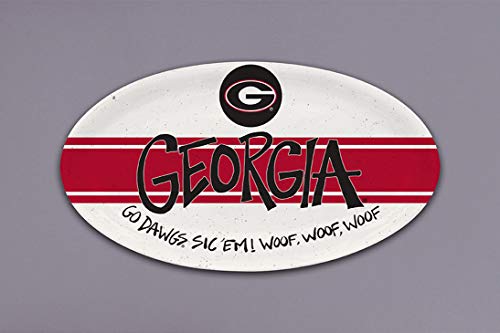 Magnolia Lane Georgia Bulldogs Heavyweight Melamine Oval Platter