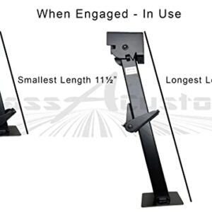 Class A Customs | Pair of Telescoping Trailer Swing Down Stabilizer Jacks (1000lb Capacity Each) 11.5"-18" | Includes 9" Long Bar/Crank