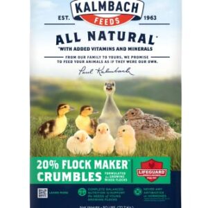 Kalmbach Feeds 20% Flock Maker Crumbles for Mixed Flocks of Poultry, 50 lb