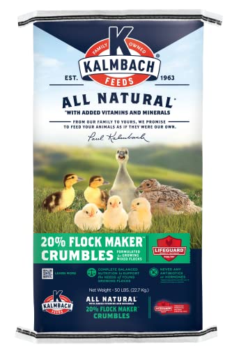 Kalmbach Feeds 20% Flock Maker Crumbles for Mixed Flocks of Poultry, 50 lb