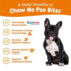 Zesty Paws Chew No Poo Bites - Coprophagia Stool Eating Deterrent for Dogs Deter Stop Dog from Eating Feces Probiotic Digestive Enzymes Breath Freshener - Chicken Flavor, 90 Soft Chews