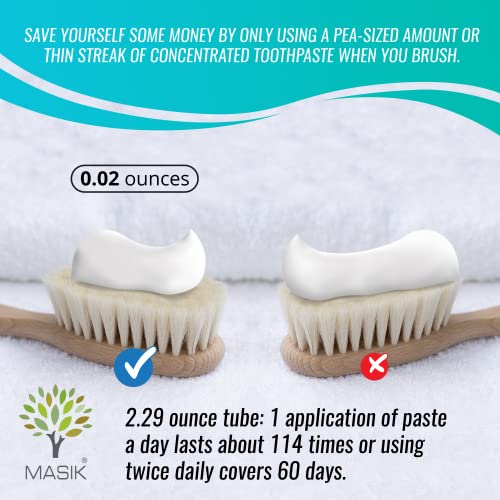 Masik Toothpaste Without Mint, Whitening Stain Removal, Dead Sea Salt Mineral & Essential Oils for Sensitive Teeth Gum Health - Fluoride & Foam Free, Non-SLS, Made in Israel (Lemongrass 3 Pack)