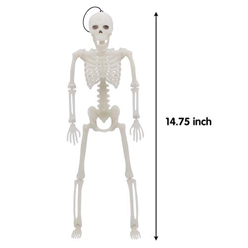 JOYIN 2 Pcs Glow in The Dark Skeleton for Halloween Decorations, Skeleton Prop, Indoor Spooky Scene Party Favors, Halloween Outdoor Yard Haunted House Prop Decoration