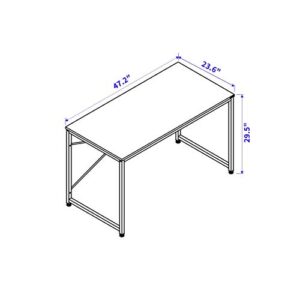 Alpha Series Multipurpose Desk 1260, Oak/Black 47.2 Inch