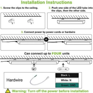 hykolity 4FT LED Shop Light, V Shape Integrated T8 LED Tube Light, 5200LM, 40W, 6500K Super Bright White,high Output Linkable Shop Lights W/Built-in ON/Off Switch for Warehouse, ETL, 10 Pack