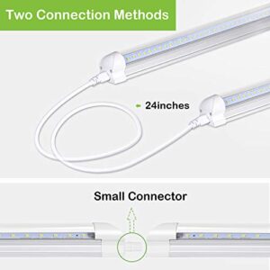 hykolity 4FT LED Shop Light, V Shape Integrated T8 LED Tube Light, 5200LM, 40W, 6500K Super Bright White,high Output Linkable Shop Lights W/Built-in ON/Off Switch for Warehouse, ETL, 10 Pack