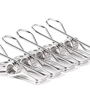 heavy duty clothes pins for hanging clothes, stainless steel clothespins for landry, metal clothes clips, clothes pegs