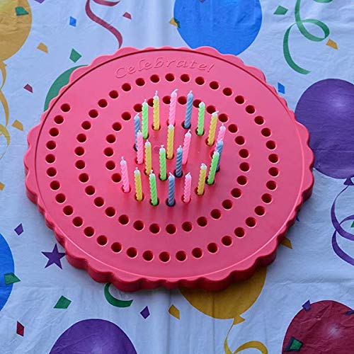 Birthday Candle Board, Birthday Candle Holder, Celebration Board - A Clean and Germ-Free Way to Celebrate with Birthday Candles, Red Orange