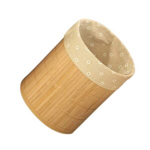 homozy foldable bamboo dustbin rubbish waste bin - flower