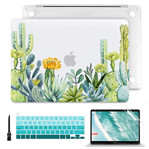 Batianda Laptop Case for MacBook Pro 13 inch 2022 M2 Chip 2021 2020 A2338 M1 A2289 A2251 Model,Hard Shell Case with Keyboard Cover & Screen Protector for Newest Mac Pro 13 with Touch Bar, Cactus