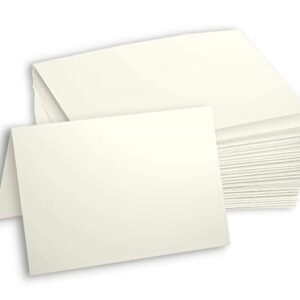 Hamilco Blank Greeting Cards 5x7 Folded Cream Card stock 80 lb Cover 100 Pack