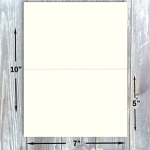 Hamilco Blank Greeting Cards 5x7 Folded Cream Card stock 80 lb Cover 100 Pack