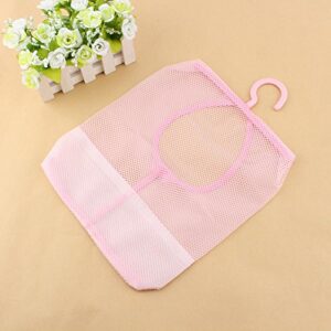 Estink Hanging Mesh Drying Bag, PP and Polyester Material Multipurpose Clothespin Storage Organizer with Hanger for Laundry Kitchen Bathroom