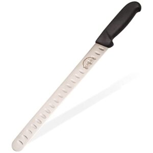 spitjack bbq smoked brisket knife for meat carving and slicing - ss, granton edge, 11 inch blade