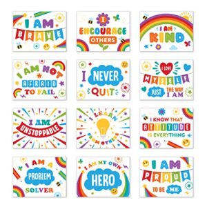 laminated classroom and bulletin board decoration set - 12 positive affirmation poster set