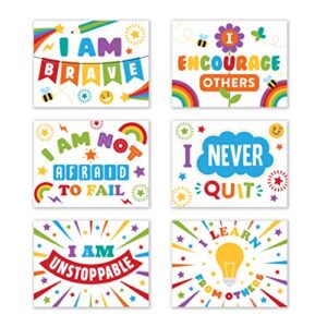 Laminated Classroom and Bulletin Board Decoration Set - 12 Positive Affirmation Poster Set