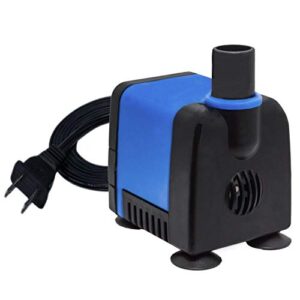 aqua dream 133 gph submersible pump(500/h,6.5w) ultra quiet adjustable water pump for pond,aquarium,fish tank,fountain,hydroponics,statuary - 1 pc