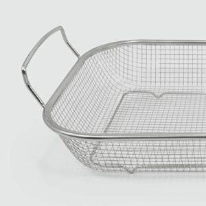 ExcelSteel Rectangular Stainless Steel Basket, 14.75" x 10.75" x 2.5", Stainless