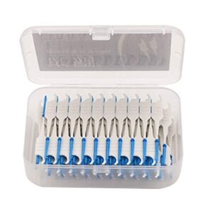 KAXMOON 400pcs Dental Picks Soft-Interdental Brush Double-Ended Toothpicks Silicone Dental Floss