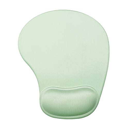 JSD Gel Mouse Pad with Wrist Support Wrist Rests 10.00×9.25×1.3 inches (Green, 1 Pack)