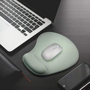 JSD Gel Mouse Pad with Wrist Support Wrist Rests 10.00×9.25×1.3 inches (Green, 1 Pack)