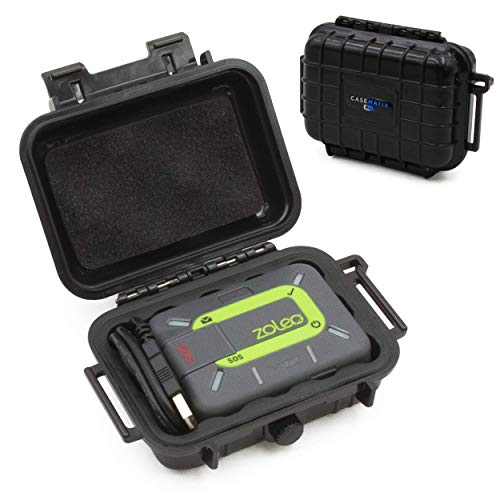 CASEMATIX Protective Travel Case Compatible with ZOLEO Satellite Communicator - Crushproof & Waterproof Case for Satellite Phone Accessory, Charging Cable and Carabiner - Case Only