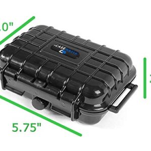 CASEMATIX Protective Travel Case Compatible with ZOLEO Satellite Communicator - Crushproof & Waterproof Case for Satellite Phone Accessory, Charging Cable and Carabiner - Case Only