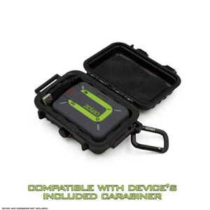 CASEMATIX Protective Travel Case Compatible with ZOLEO Satellite Communicator - Crushproof & Waterproof Case for Satellite Phone Accessory, Charging Cable and Carabiner - Case Only