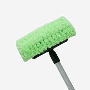 Forgrace 12" Car Wash Brush with Medium Soft Bristle for Auto RV Truck Boat Camper Exterior House Washing Cleaning, Green Plus