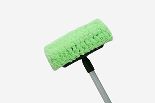 Forgrace 12" Car Wash Brush with Medium Soft Bristle for Auto RV Truck Boat Camper Exterior House Washing Cleaning, Green Plus