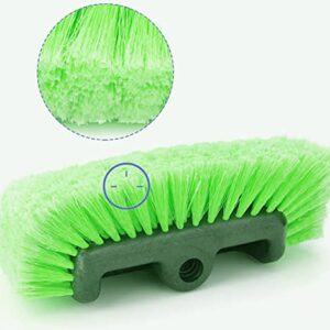 Forgrace 12" Car Wash Brush with Medium Soft Bristle for Auto RV Truck Boat Camper Exterior House Washing Cleaning, Green Plus