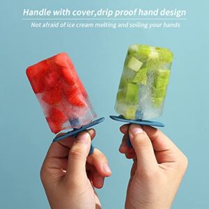 Kyraton Ice Pop Mould, Fresh Fruitsicle Frozen Pop Tray, Milticolored Set of 4 Popsicle Makers With Sticks. BPA Free.