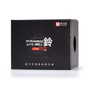 CuberSpeed X Man Bell V2 Pyraminx Stickerless Magnetic Speed Cube X Man Bell Magnetic Pyraminx V2 Cube Puzzle