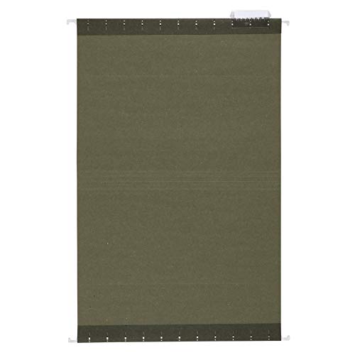 Amazon Basics Hanging File Folders, Standard Green,1/5-Cut Tabs, Letter Size, 50 Count per box