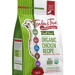 Tender & True Pet Nutrition Small Breed Organic Chicken Recipe Dog Food, 4 lb (46003)