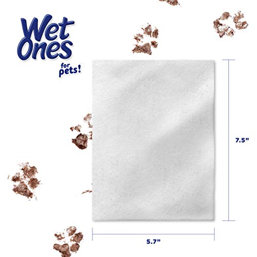 Wet Ones for Pets Hypoallergenic Multi-Purpose Wipes for Cats | Extra Gentle Fragrance-Free Cat Grooming Wipes with Vitamins A, C, & E, Wipes with Wet Lock Seal | 30 Count Pouch Cat Wipes