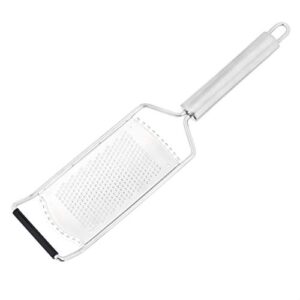 AmazonCommercial Stainless Steel Fine Grater & Zester, Wide Blade, Black