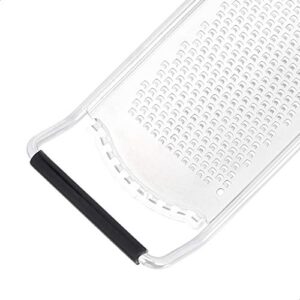 AmazonCommercial Stainless Steel Fine Grater & Zester, Wide Blade, Black