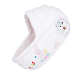 balacoo Ceramics Pet Hamster Bath House Chinchilla Bathroom Container Sauna Toilet Small Animal Sand Room Rat Hideout Nest for Hamster Chinchilla Small Pet (White)